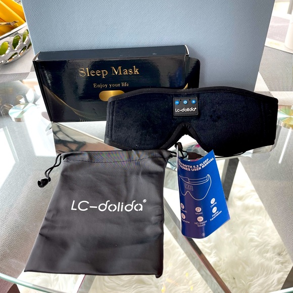 Other | Seep Mask Bluetooth 3d Sleeping Headphones Music Eye Cover ...